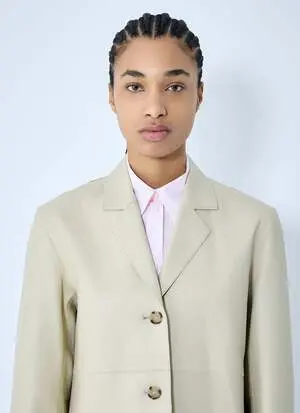 TOTEME Single-breasted Leather Blazer - Multicolor