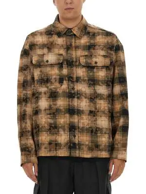 Palm Angels Plaid Shirt - Brown
