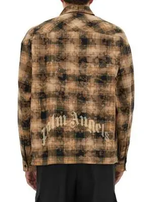 Palm Angels Plaid Shirt - Brown