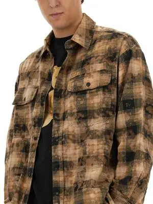 Palm Angels Plaid Shirt - Brown