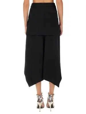 Alexander McQueen Asymmetrical Wool Skirt