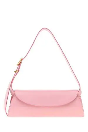 JIL SANDER Leather Small Cannolo Shoulder Bag - Pink