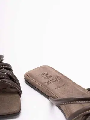 Brunello Cucinelli Lambskin Sandals - Multicolor