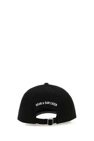 Dsquared2 Cotton Baseball Cap With Logo - Black
