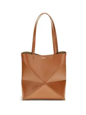 Loewe Puzzle Fold Tote Bag - Brown
