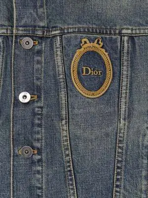 Dior Blue Denim Embroidered Medallion Jacket