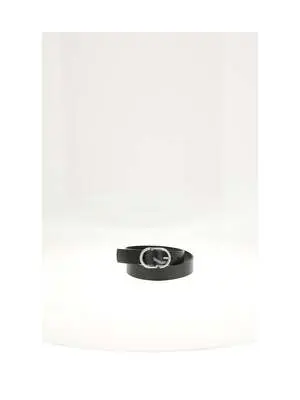 Dior Leather Belt With Silver Tone Buckle - Black