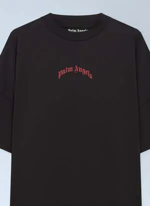 Palm Angels Curved Logo Over T-shirt