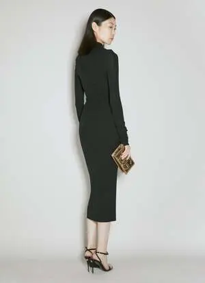 Dolce & Gabbana Chantilly Lace Insert Jersey Maxi Dress