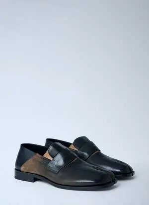MAISON MARGIELA Tabi Gradient Leather Loafers - Black