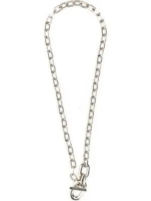 Rabanne Chunky Chain Necklace With Pendant - Silver