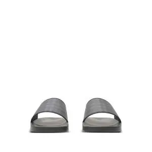 Burberry Check Pattern Crossover Strap Sandals - Black