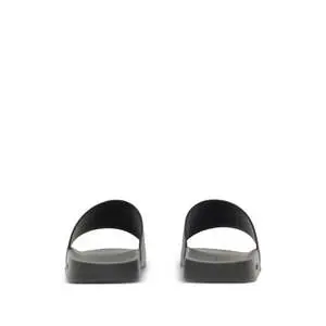 Burberry Check Pattern Crossover Strap Sandals - Black