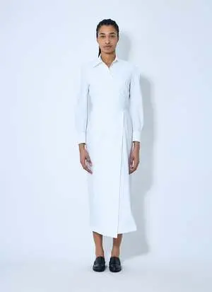 Max Mara Cotton Blend Shirt Dress - White