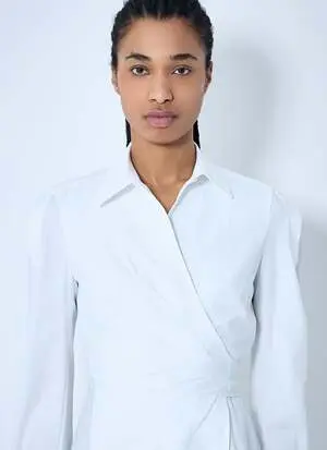 Max Mara Cotton Blend Shirt Dress - White