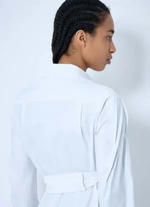 Max Mara Cotton Blend Shirt Dress - White