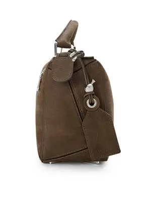 Loewe Puzzle Small Bag In Grained Nubuck Leather - Multicolor