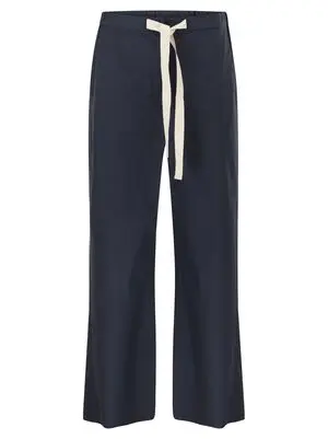 Max Mara Cotton Poplin Drawstring Trousers