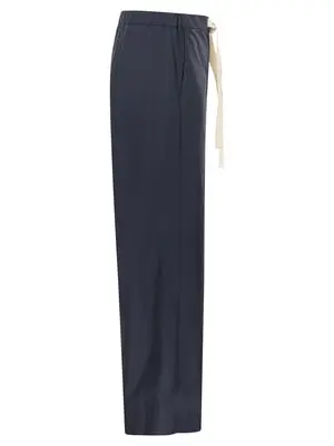Max Mara Cotton Poplin Drawstring Trousers