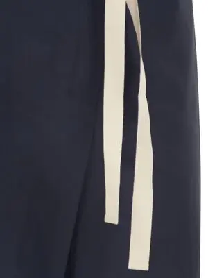 Max Mara Cotton Poplin Drawstring Trousers