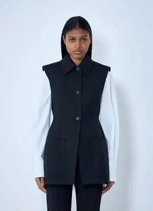 Sportmax Sleeveless Tailored Vest - Black