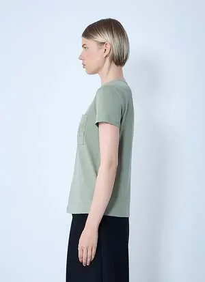 Max Mara Cotton Jersey Logo Motif T-shirt - Green