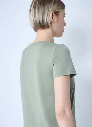 Max Mara Cotton Jersey Logo Motif T-shirt - Green