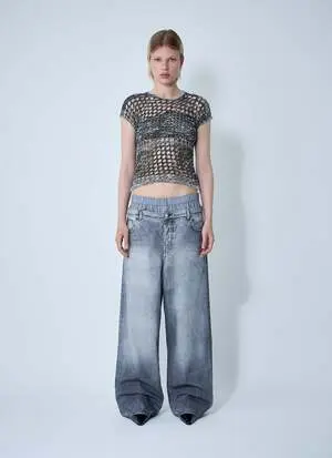 Acne Studios Open-knit Crochet Crewneck Top