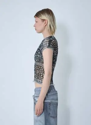 Acne Studios Open-knit Crochet Crewneck Top
