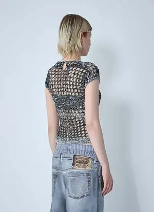 Acne Studios Open-knit Crochet Crewneck Top