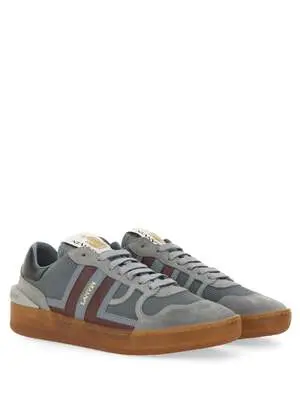 LANVIN Mesh, Suede And Nappa Leather Sneakers - Gray