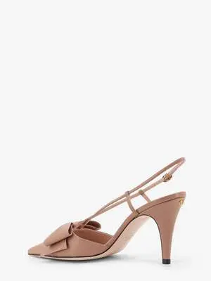 Valentino Garavani Bow Detail Leather Slingback Pumps - Multicolor