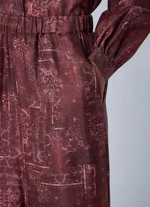 Max Mara Wide-leg Silk Jacquard Pants
