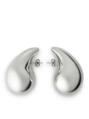 BOTTEGA VENETA Bottega Veneta Large Drop Earrings In Silver Sterling Silver