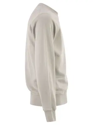 Stone Island Crew Neck Sweatshirt With Raglan Sleeves - Multicolor