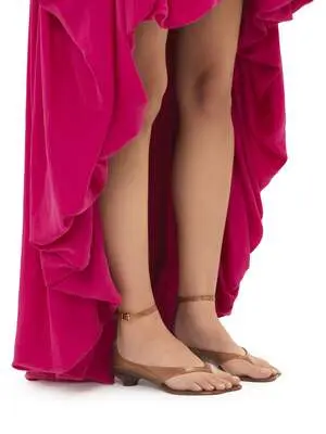 Chloé Jelly Sandals With Sculptural Heel And Adjustable Ankle Strap - Multicolor