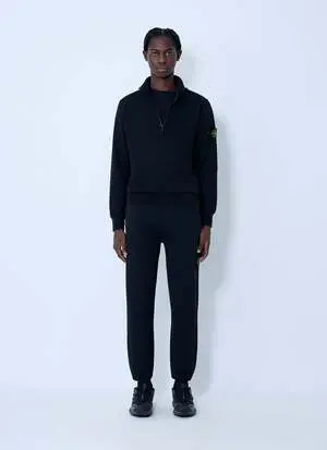 Stone Island Logo Patch Track Pants - Black