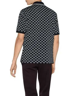 Gucci Gg Jacquard Cotton Piquet Polo - Multicolor
