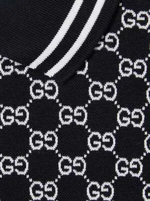 Gucci Gg Jacquard Cotton Piquet Polo - Multicolor