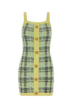 Balmain Embroidered Tweed Dress - Multicolor