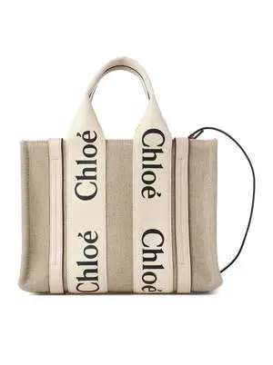 Chloé Woody Small Linen Tote Bag - Multicolor