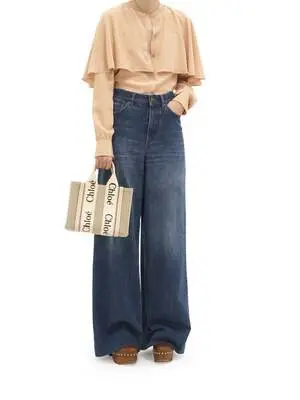 Chloé Woody Small Linen Tote Bag - Multicolor