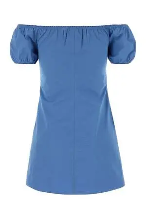 Miu Miu Cerulean Poplin Mini Dress