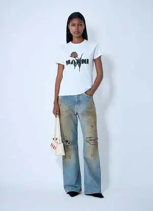 Marni Logo Motif Cotton T-shirt