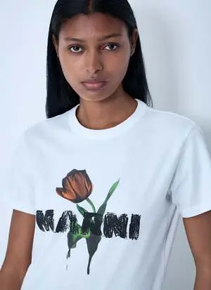 Marni Logo Motif Cotton T-shirt