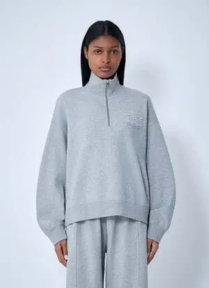 GANNI Half-zip Sweatshirt - Gray