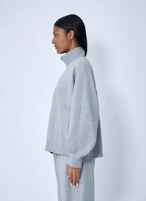 GANNI Half-zip Sweatshirt - Gray