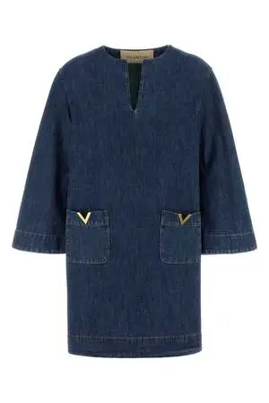 Valentino Garavani Denim Mini Dress - Blue
