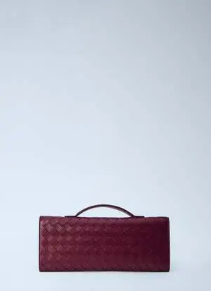 Bottega Veneta Long Andiamo Clutch In Woven Leather - Multicolor
