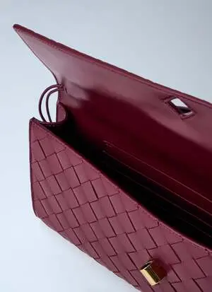 Bottega Veneta Long Andiamo Clutch In Woven Leather - Multicolor